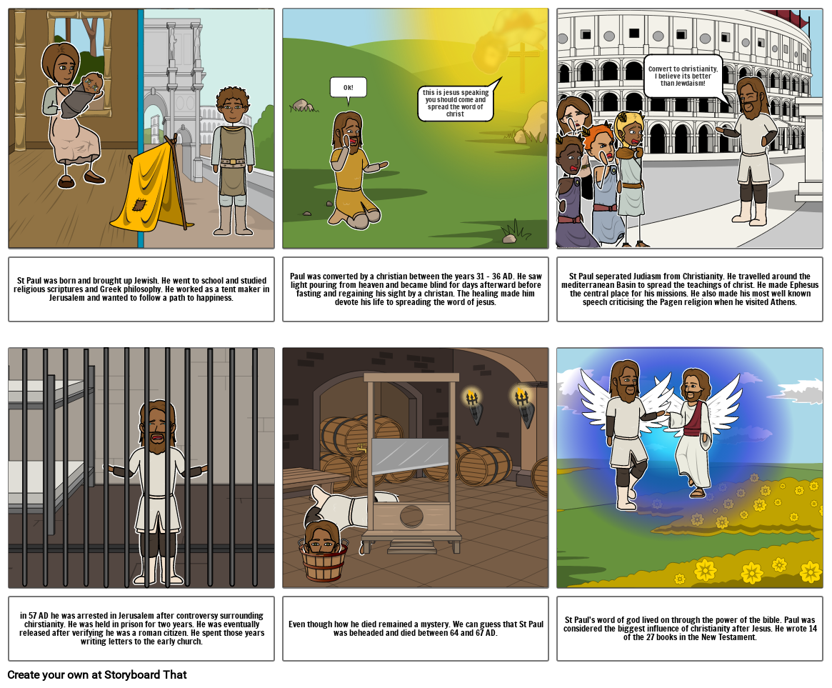 Life of St Paul Storyboard por 8309b032