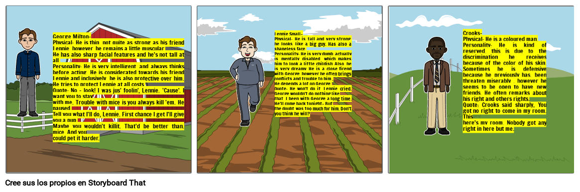 Characters Of Mice And Men Storyboard Por 83656cda