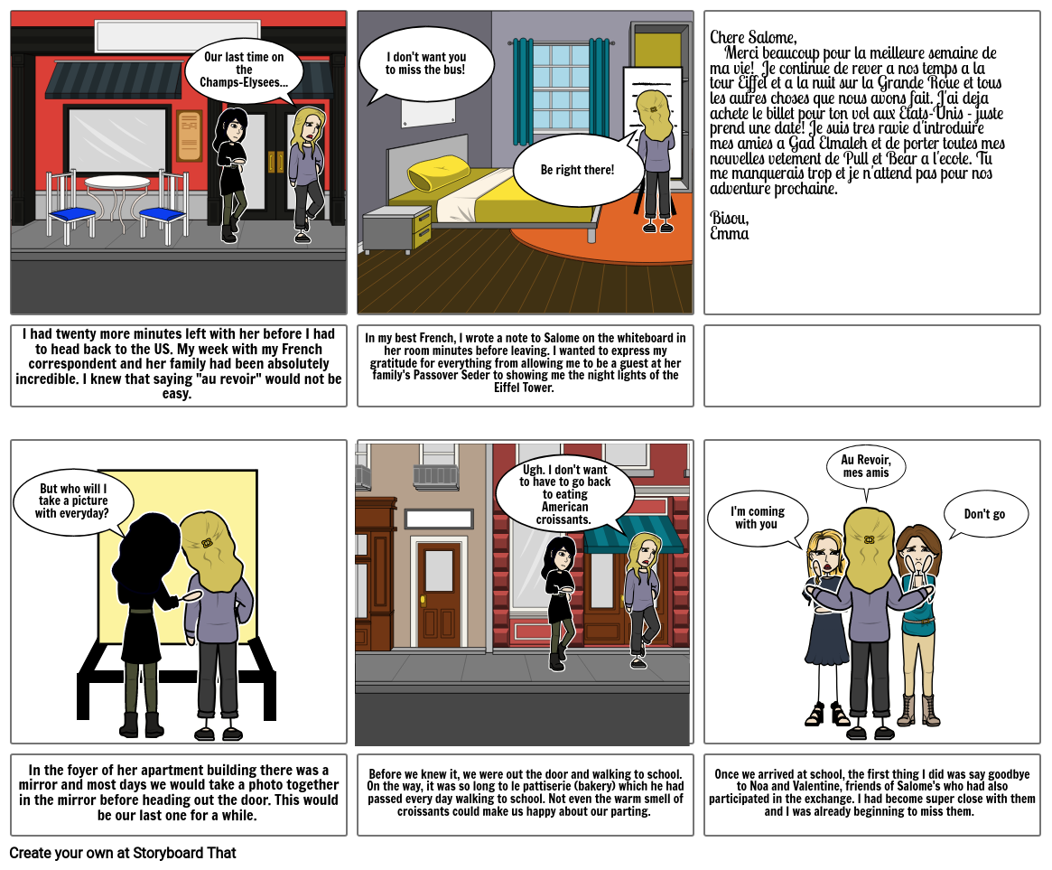 French Exchange Storyboard por 83f6322b