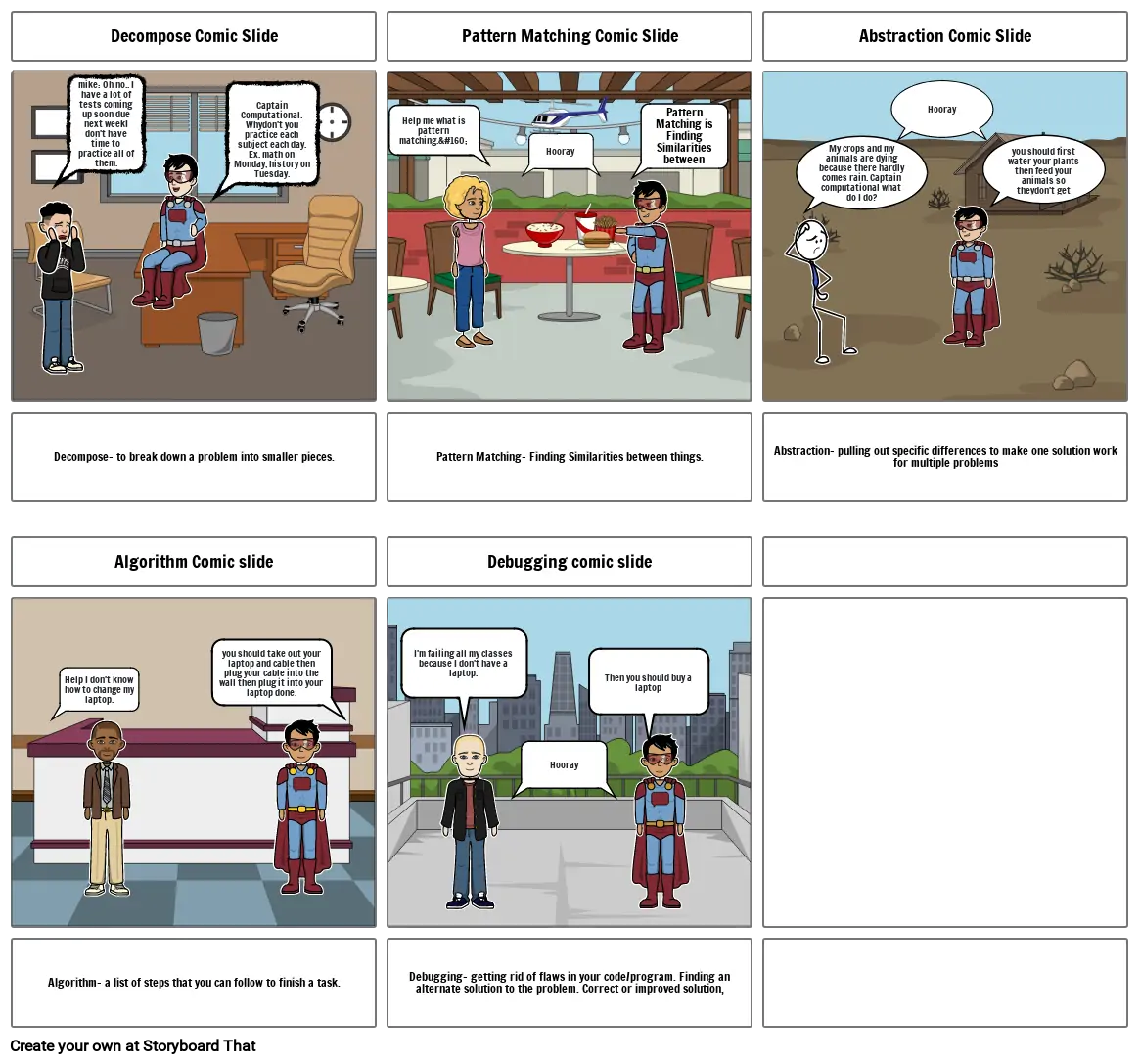 Captain Computational Comic Strip Storyboard By 8402f8c6