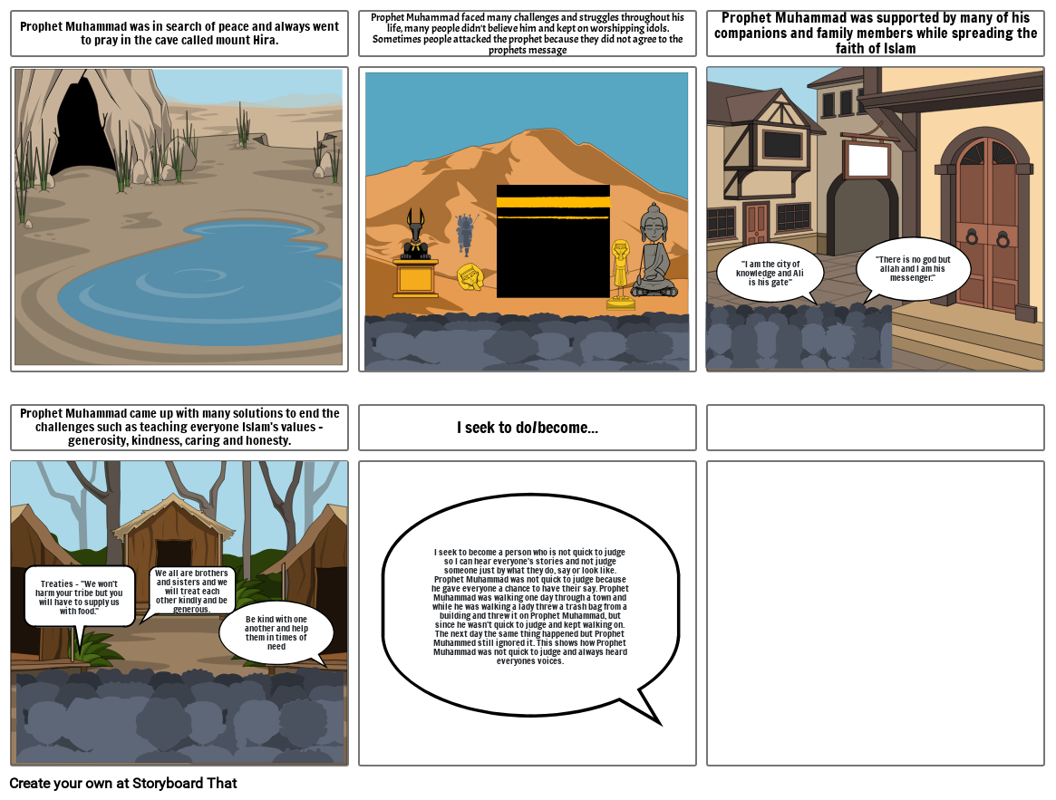 REC/STEP StoryBoard about Prophet Muhammad Storyboard