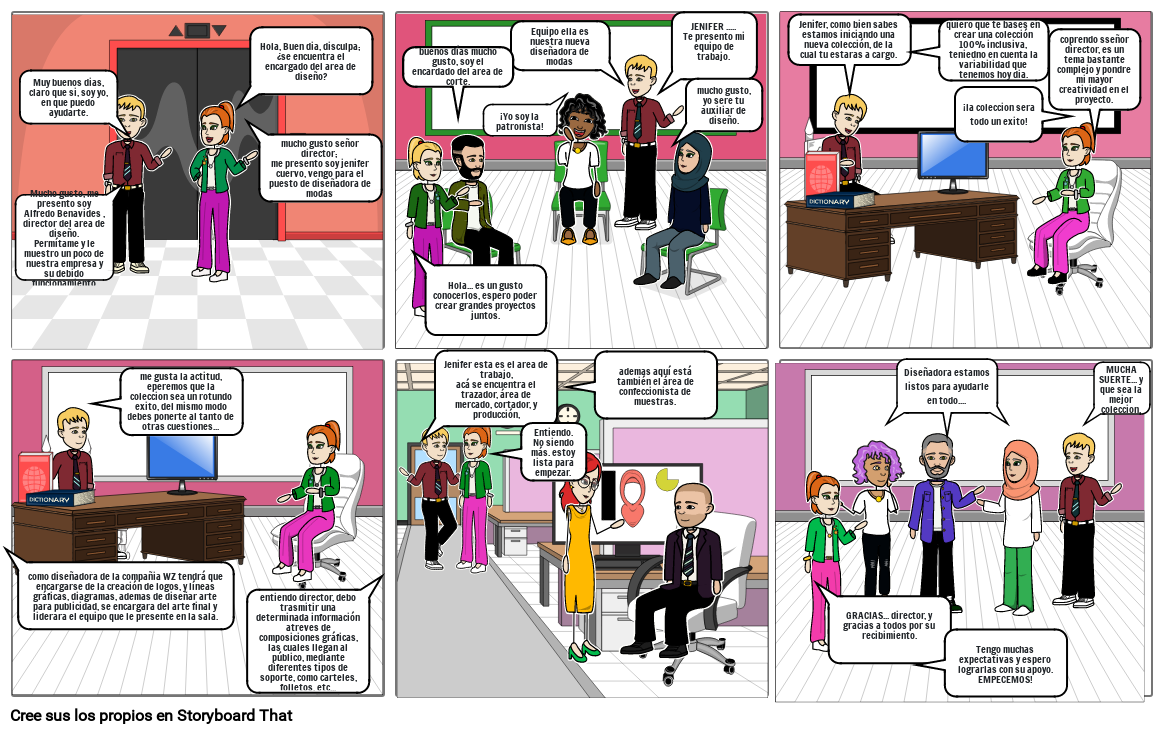 Roles del departamento de diseño. Jenifer Storyboard Roles del departamento de diseño. Jenifer Storyboard