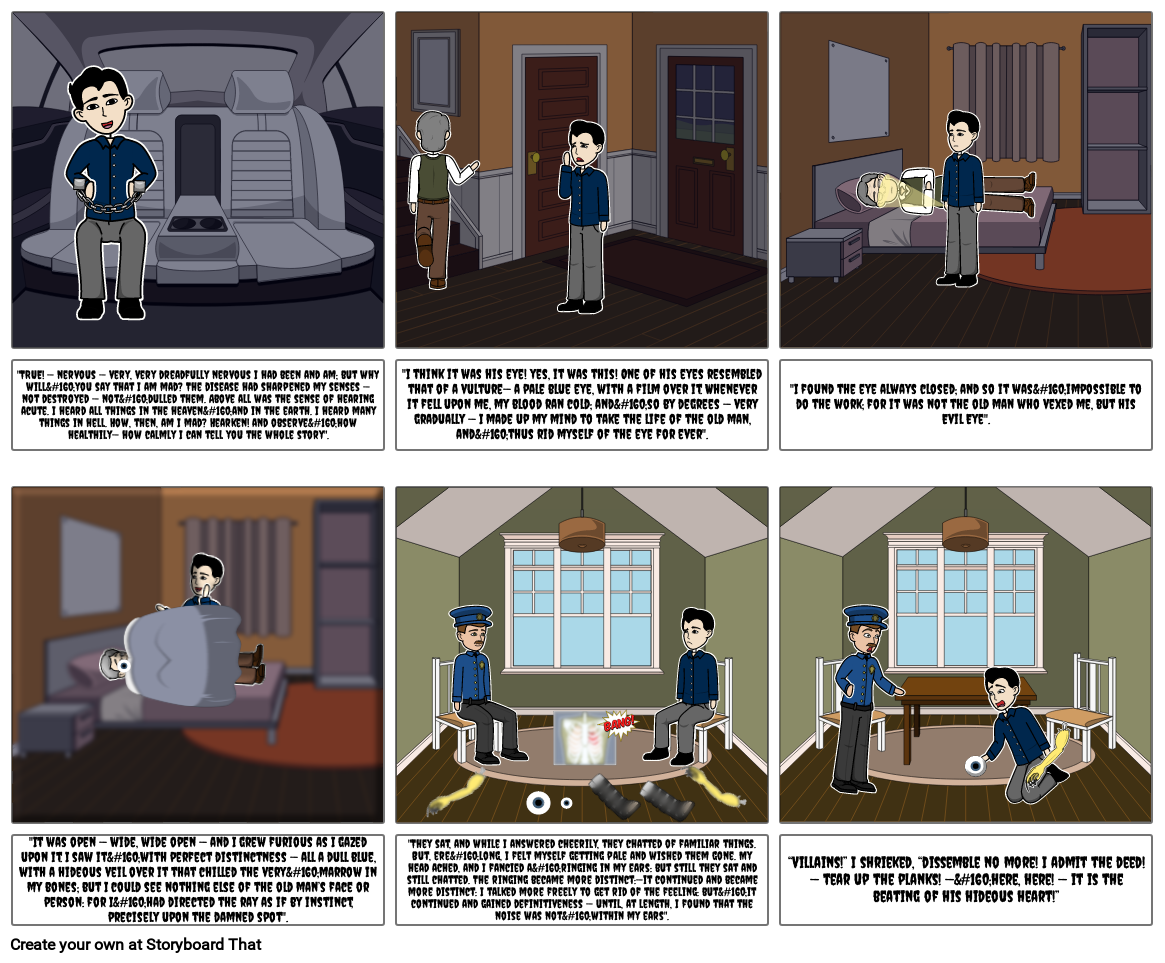 The Tell-Tale Heart storyboard Storyboard by 857acbc9