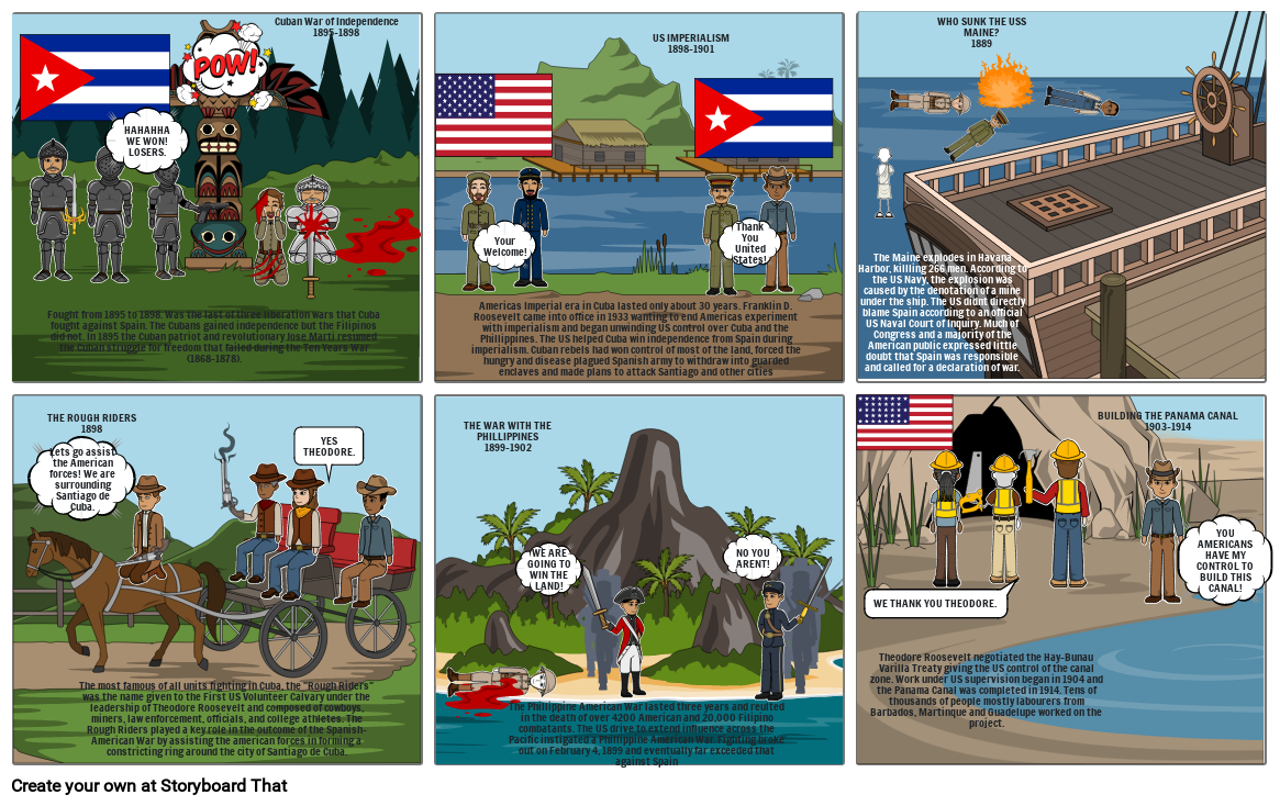 Spanish American War Storyboard by 85888e35