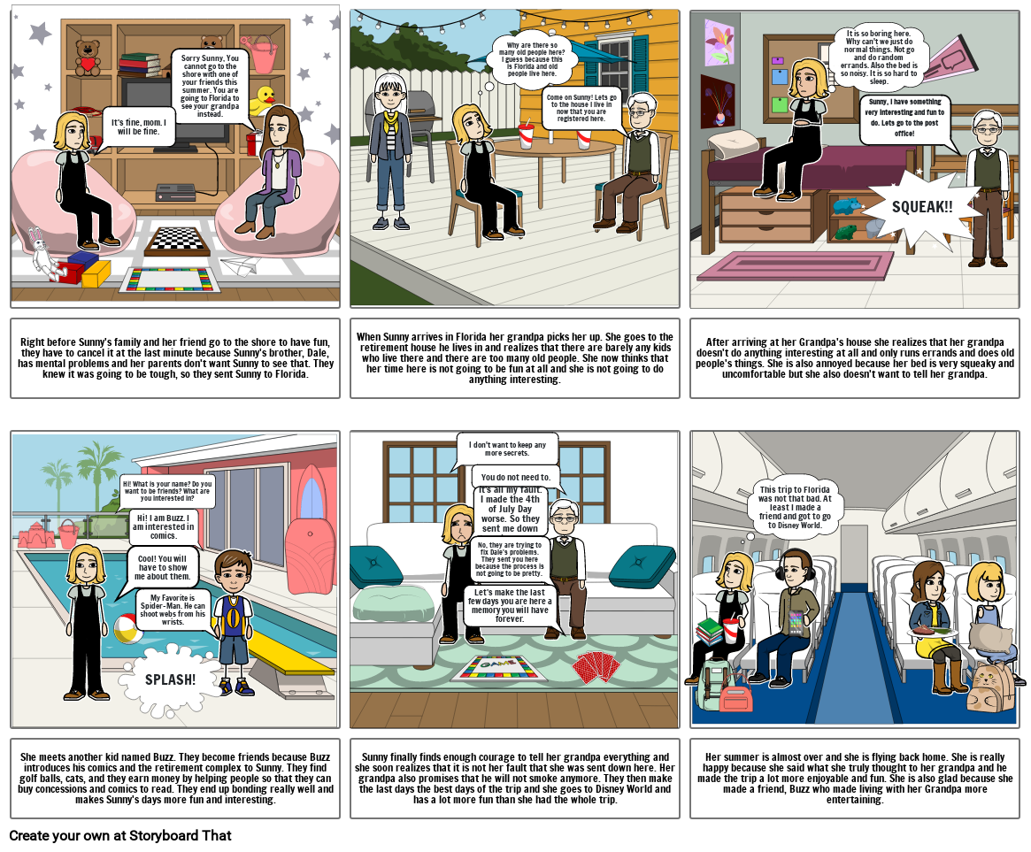 Sunny Side Up-Quarter 1 Book Project Storyboard