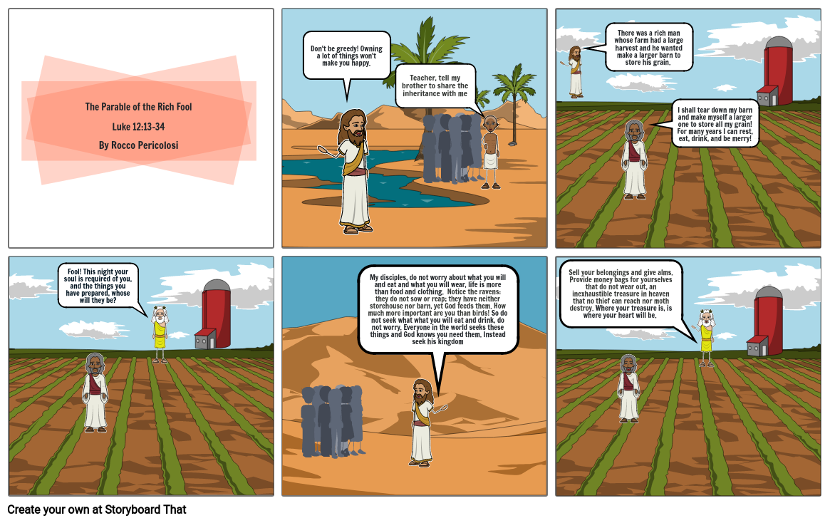 Parable of the Rich Fool Storyboard por 861c71f2