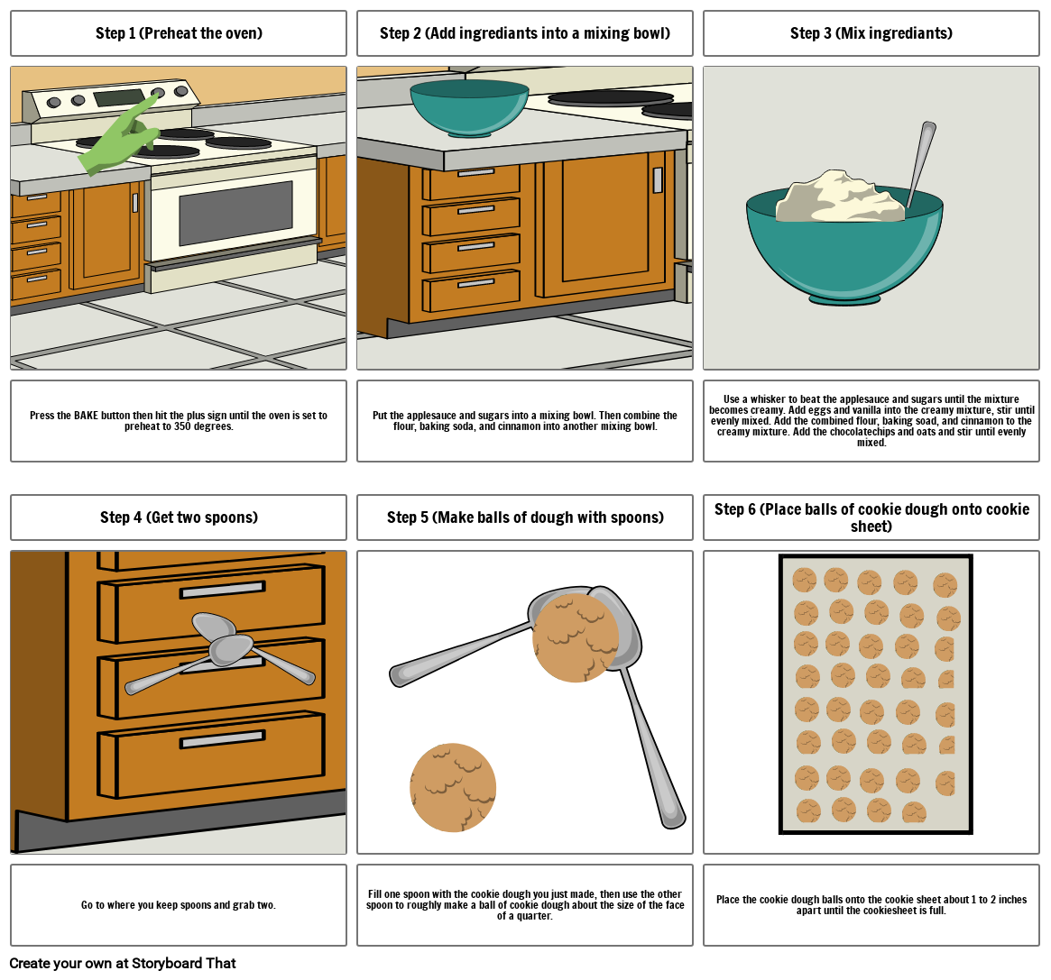 baking cookies storyboard Storyboard por 8696408e