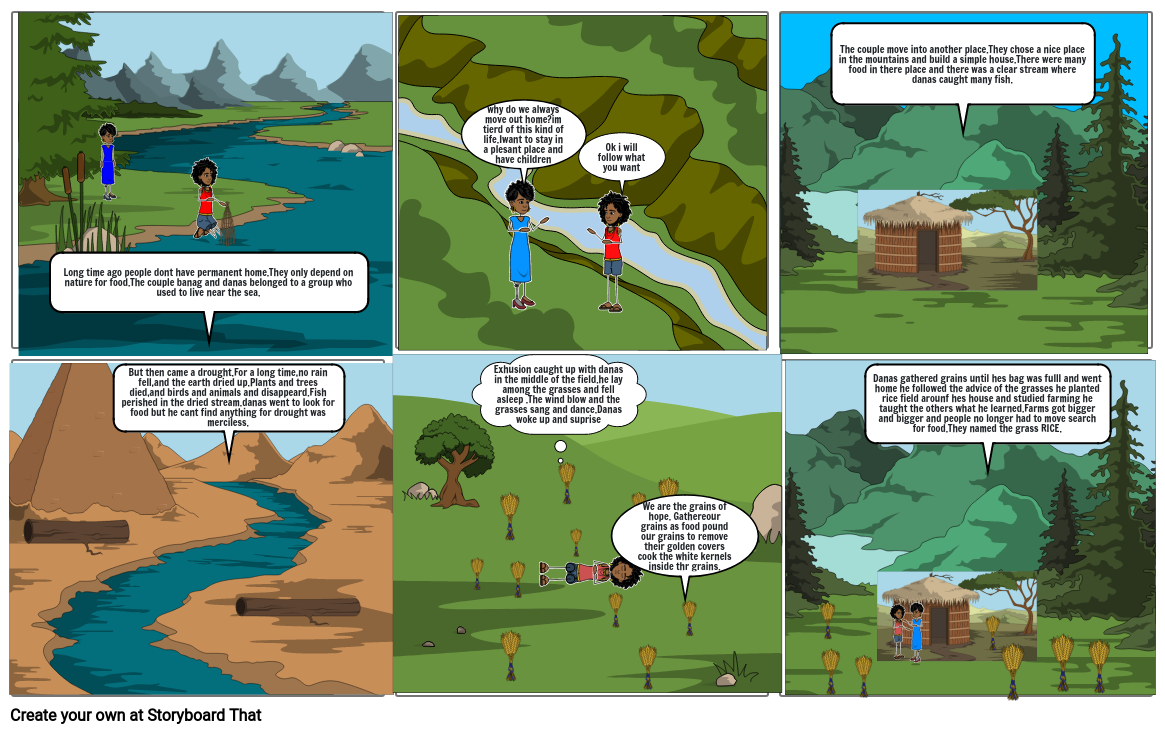 How Rice Came To Be Storyboard af 86dfe25f