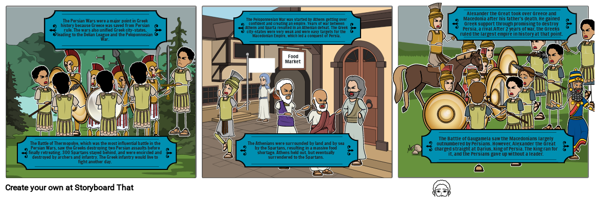 Greek Wars - Evan K Period 5 Storyboard by 87442a31