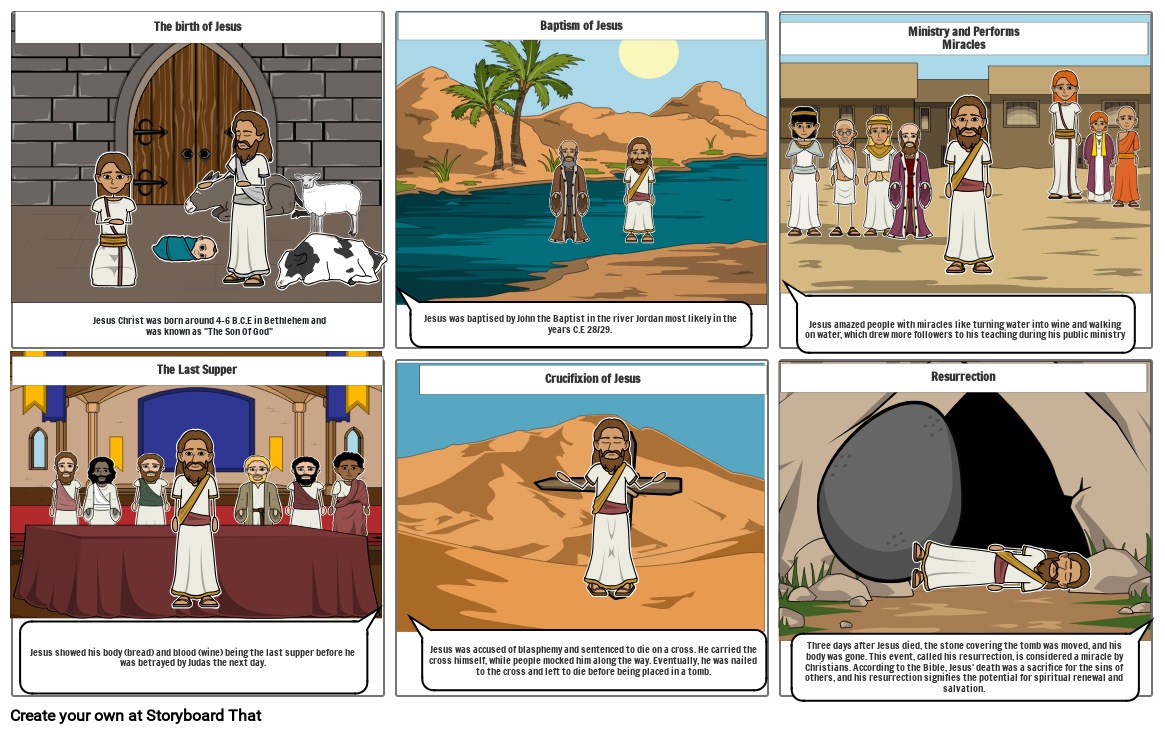 the life of jesus Storyboard by 876aa9d4