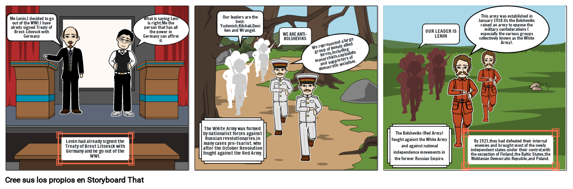 Russia Civil war Storyboard av 8786ec64