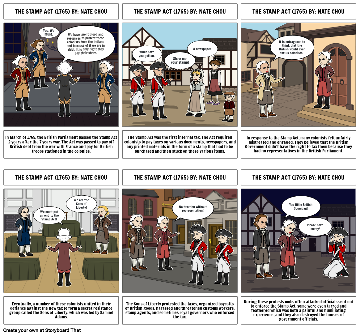 The Stamp Act Storyboard por 879e3416