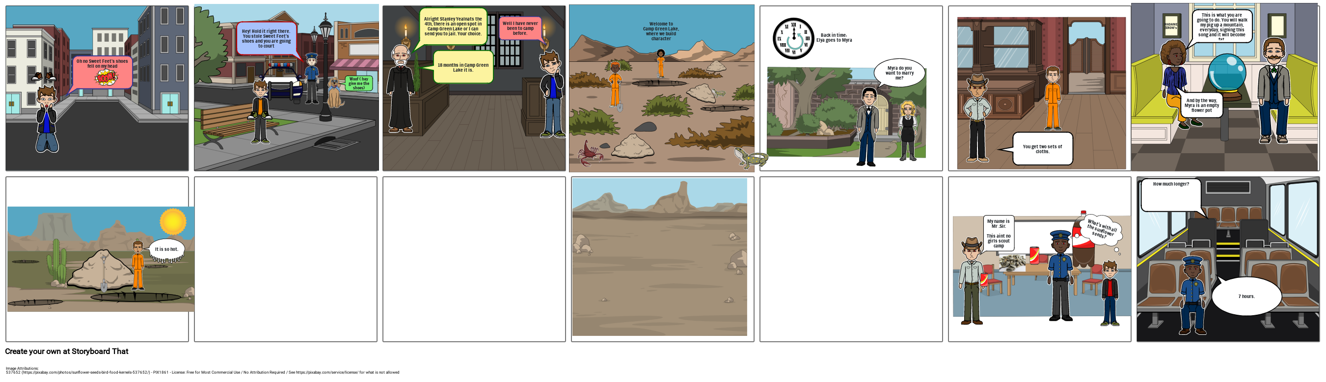 Holes Comics by Louis Sachar and Shai White Storyboard