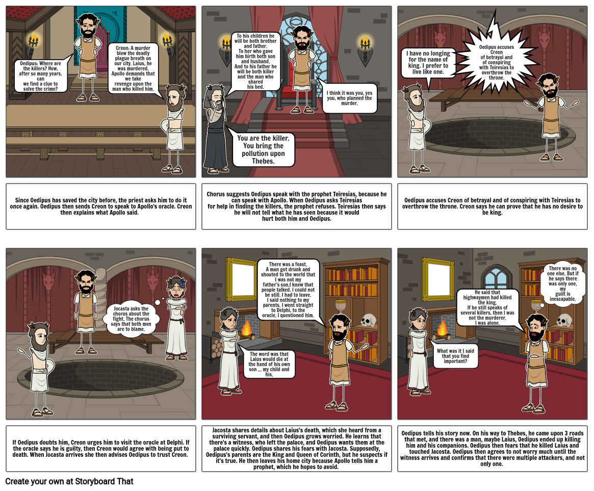 Oedipus Storyboard- Ashley Contreras Storyboard