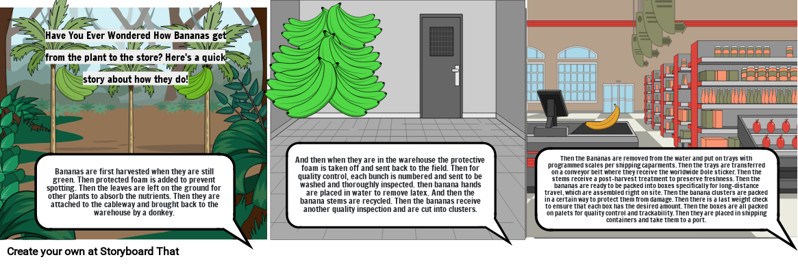 Adventure of a Banana Storyboard por 889039e3