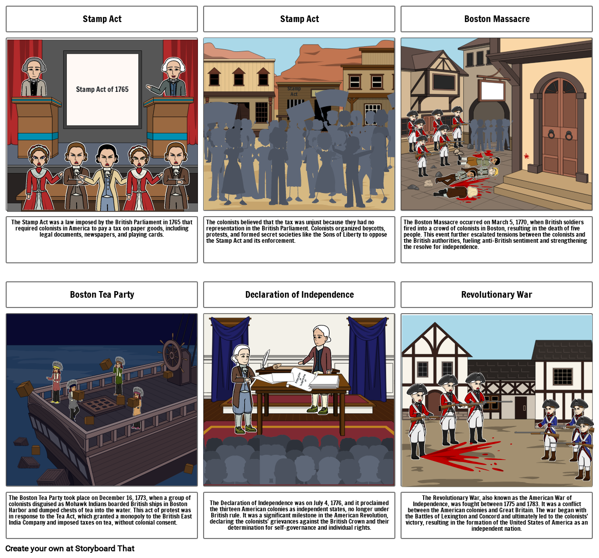 American revolution Storyboard por 88c17d65