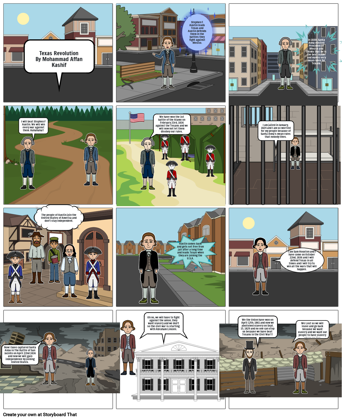 Texas Revolution Project Storyboard per 88e7b969
