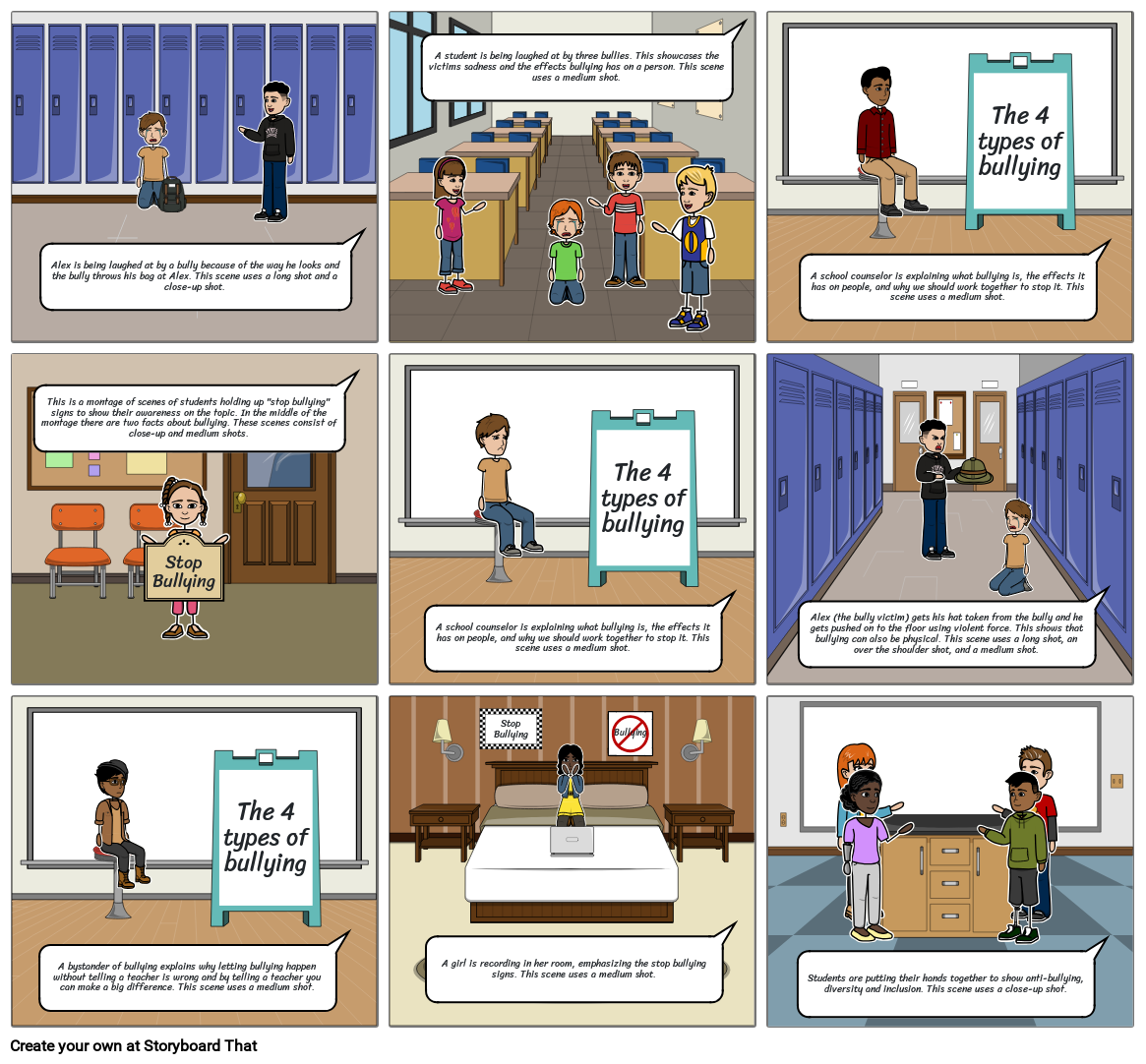 Anti Bullying Storyboard By 898978c1