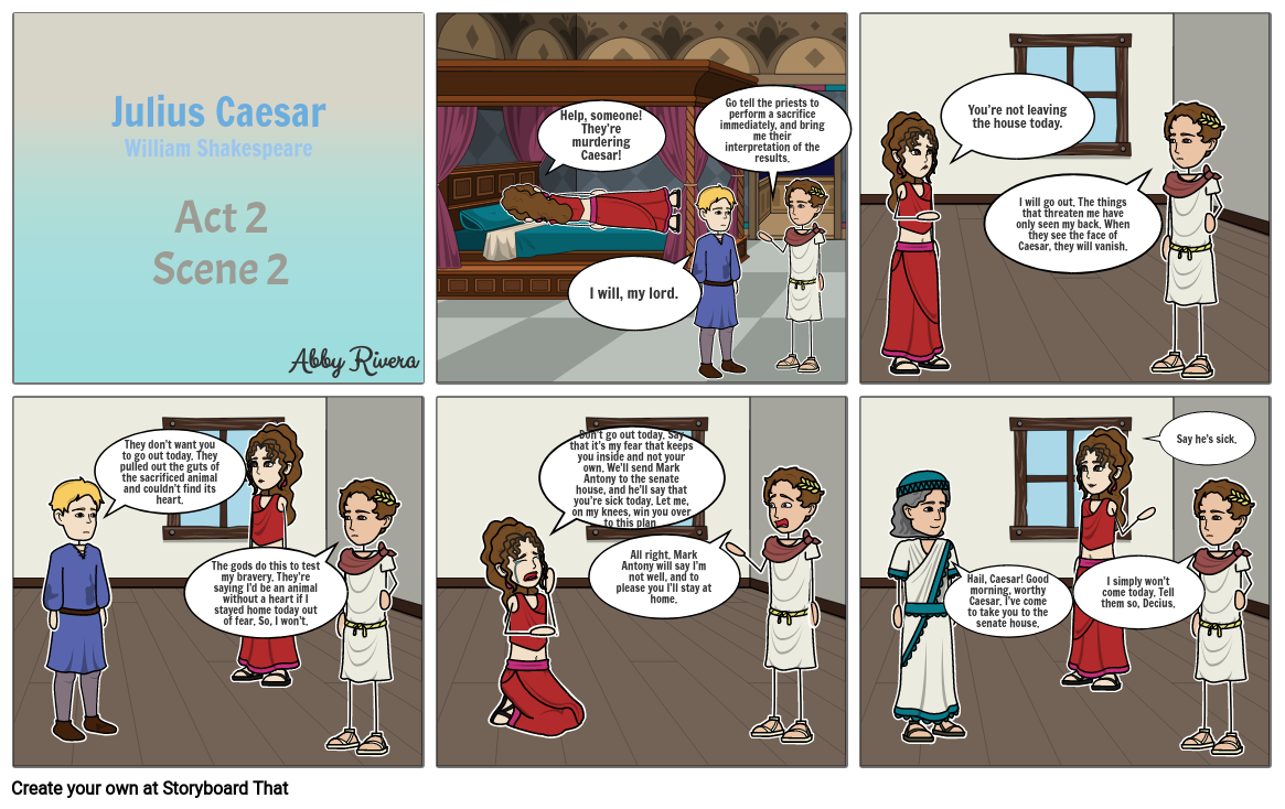 Julius Caesar Project Storyboard by 89a0bf97