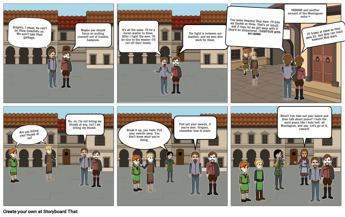 Act 1 Scene 1 Storyboard por 89bf3bef