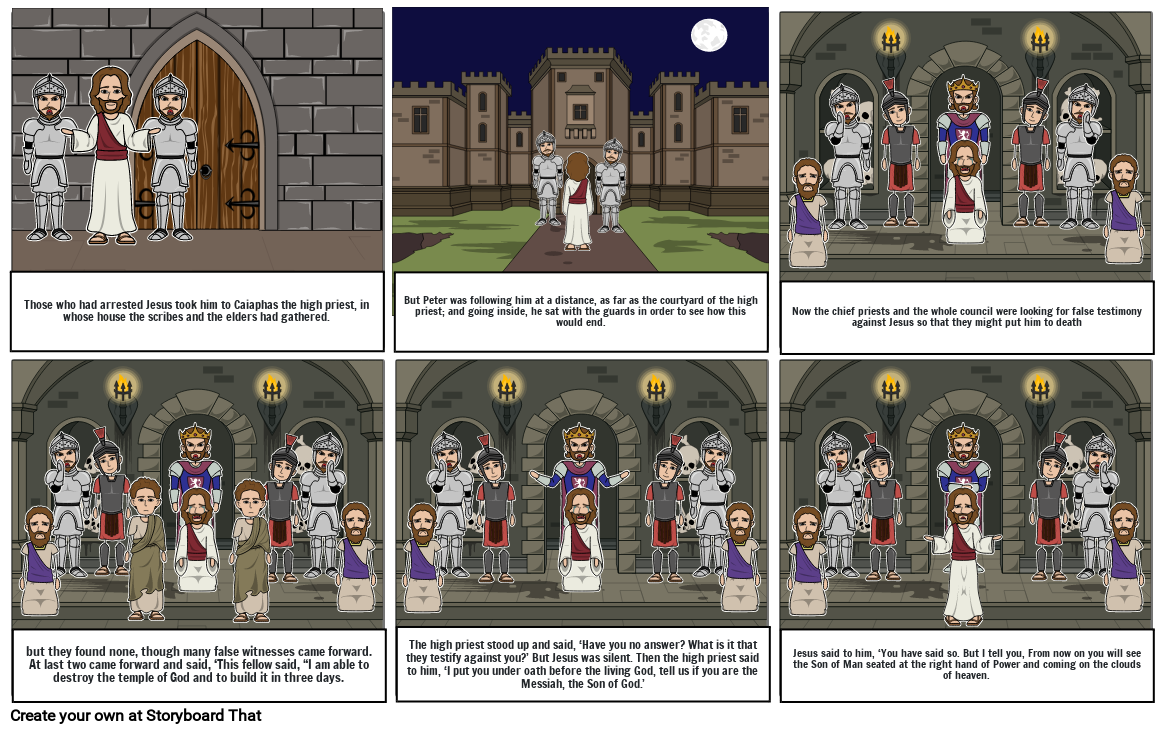 Court scene, Matthew 26 Storyboard par 8a225d9d