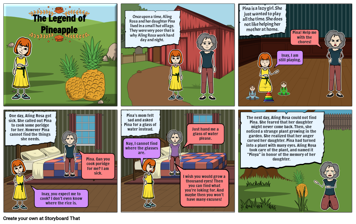 The Legend of Pineapple Storyboard por 8a53f0c8