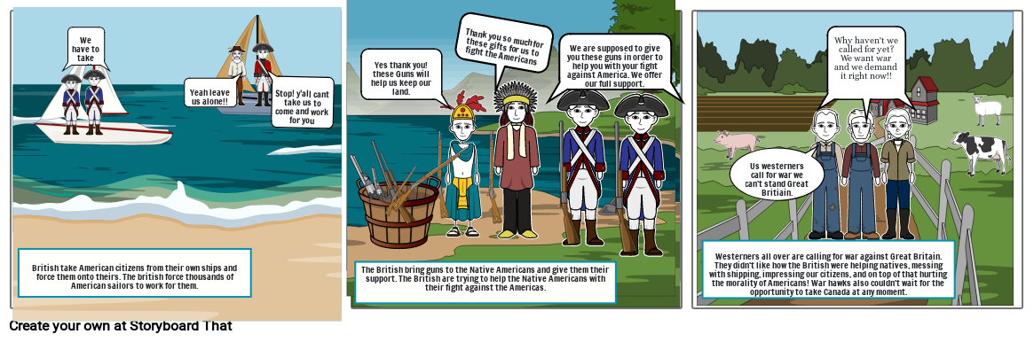War of 1812 Storyboard por 8a688549