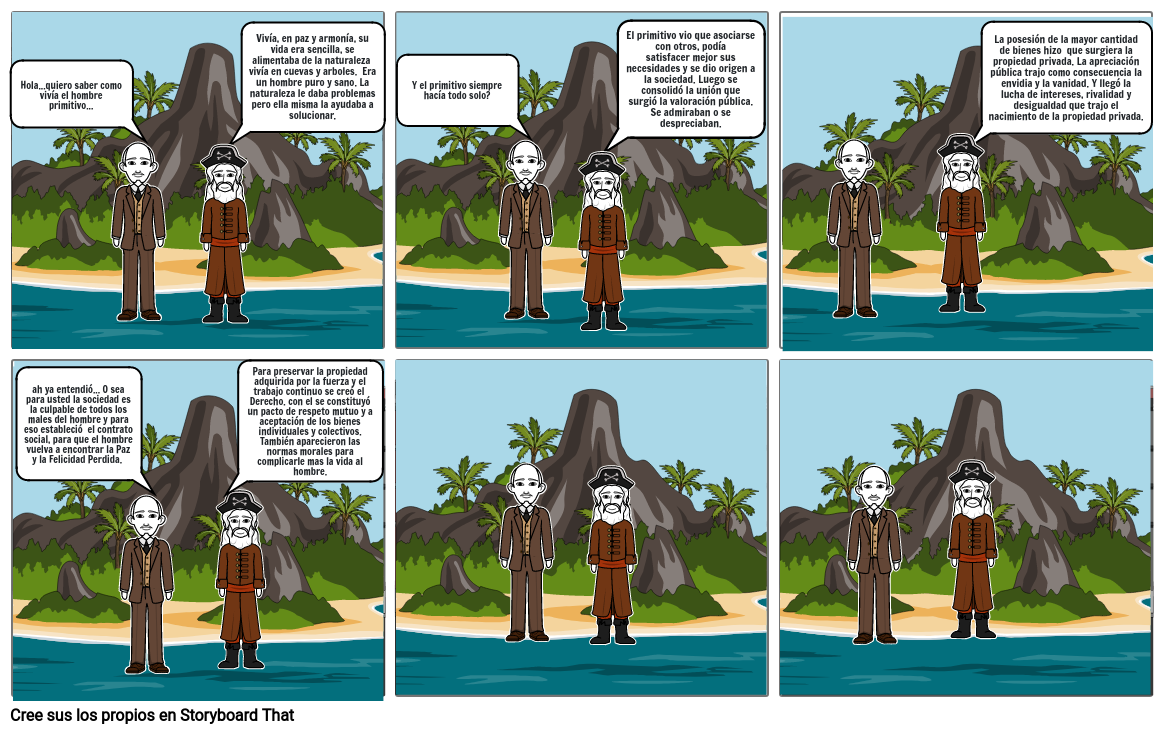 el hombre natural Rousseau Storyboard by 8a8f72af