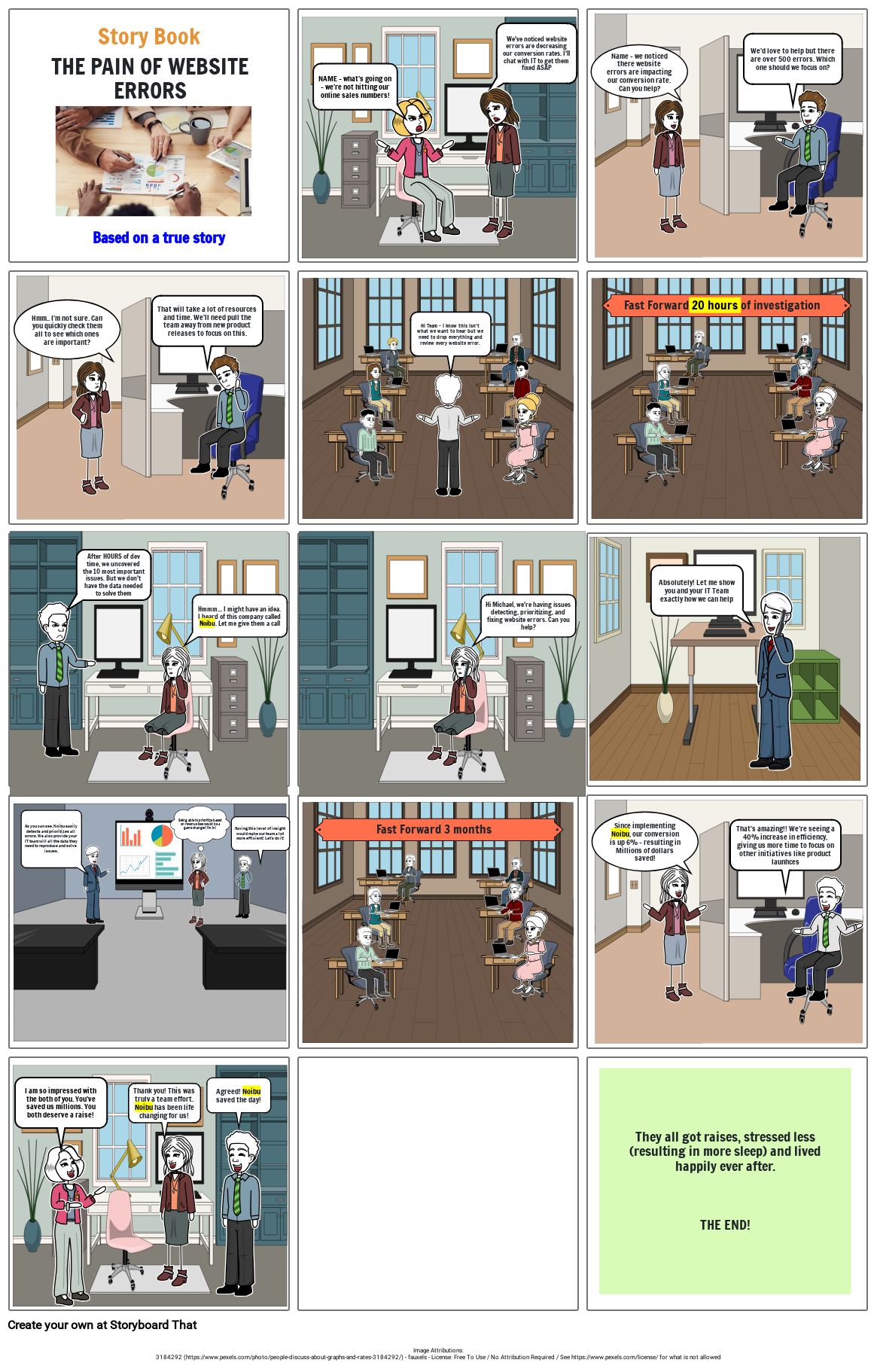 Original website errors Storyboard por 8abc2ede