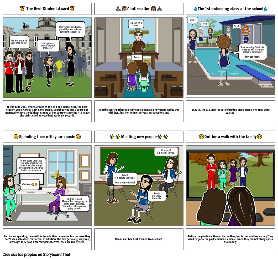 6 relevant moments Storyboard por 8b15aae8