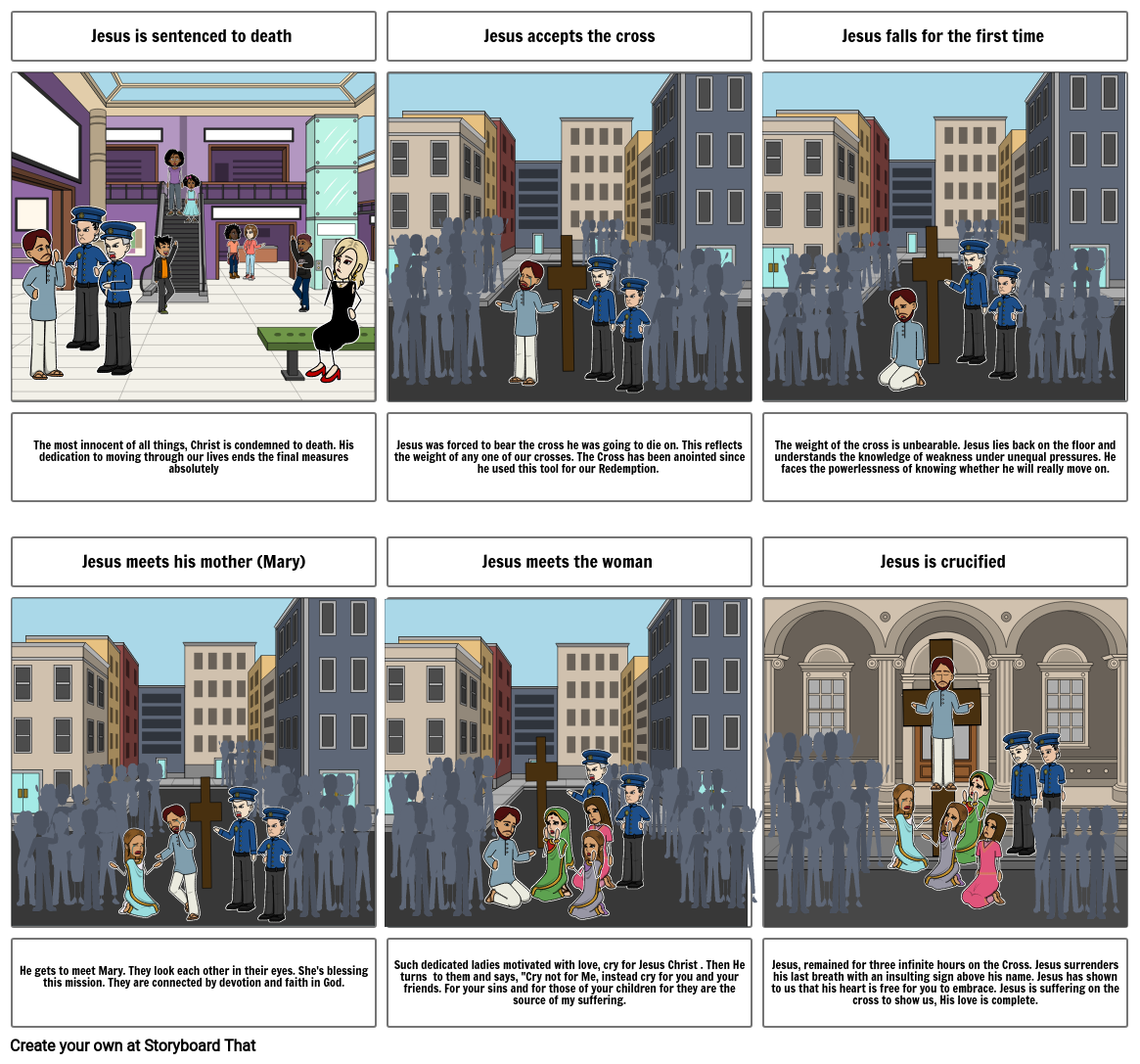 Modern day jesus story Storyboard by 8b6d8f30
