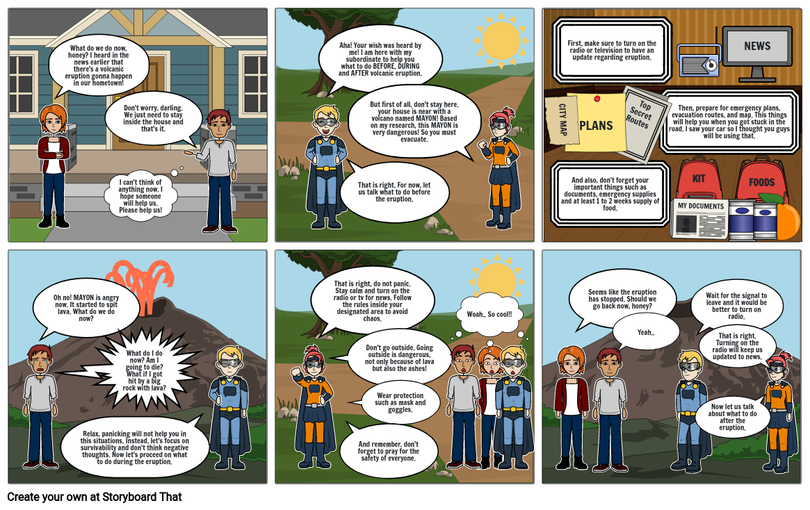 Storyboard Volcanic Eruption part 1 Storyboard