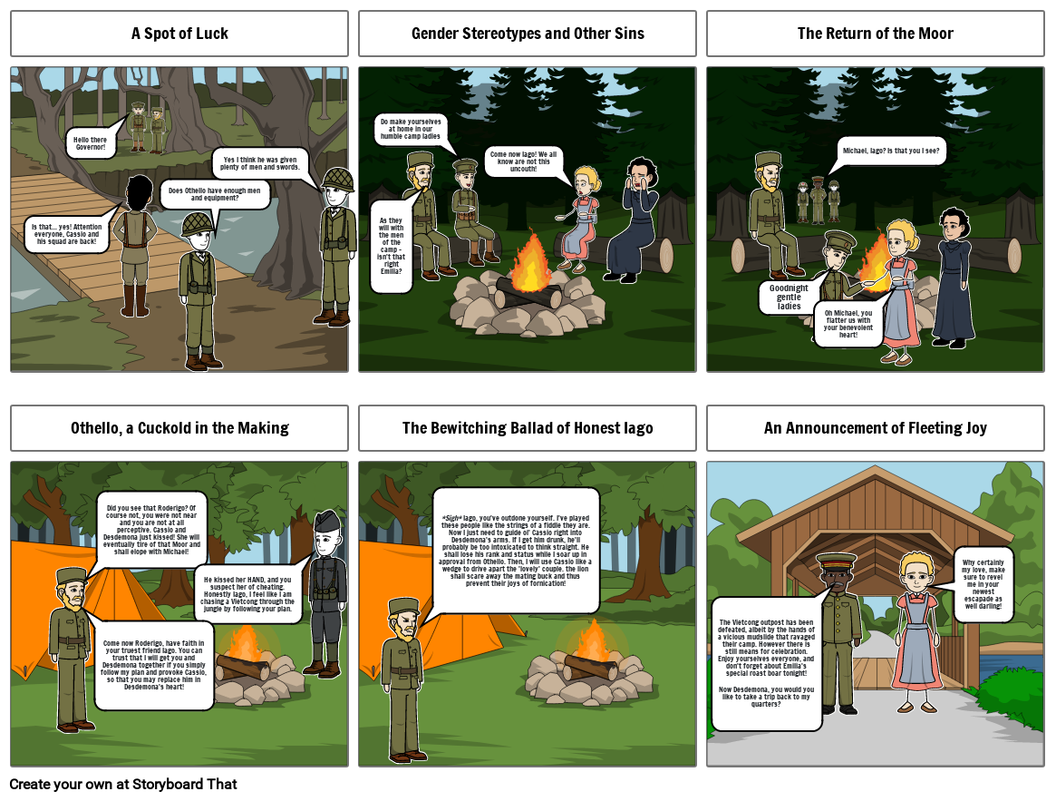 Othello Act 2 - Storyboard 1 Storyboard by 8c2fe115