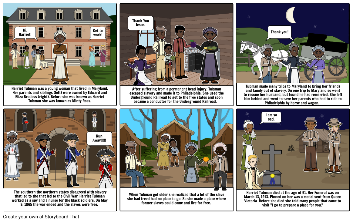 Harriet Tubman Storyboard par 8c4bc60a