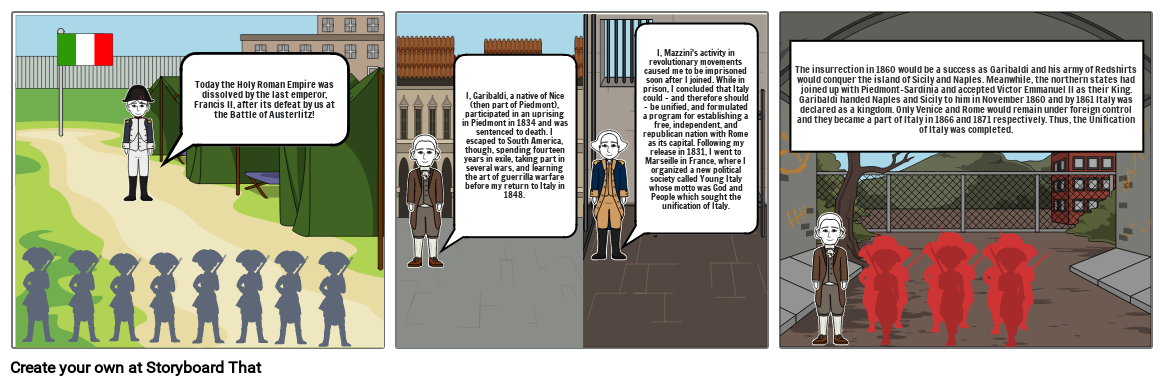 Unification of Italy Storyboard por 8c506dc4