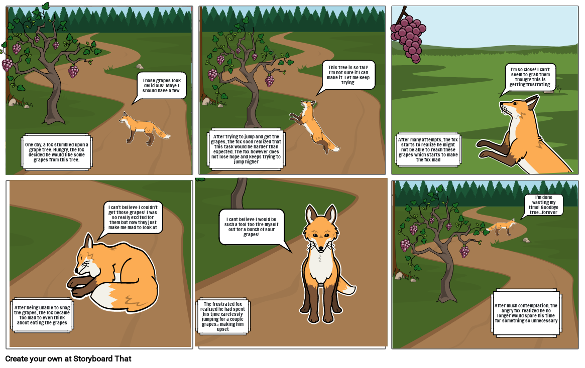 The Fox and The Grapes Storyboard by 8c832701