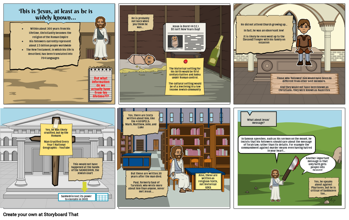 Jesus' Life Storyboard by 8ca9cb1f