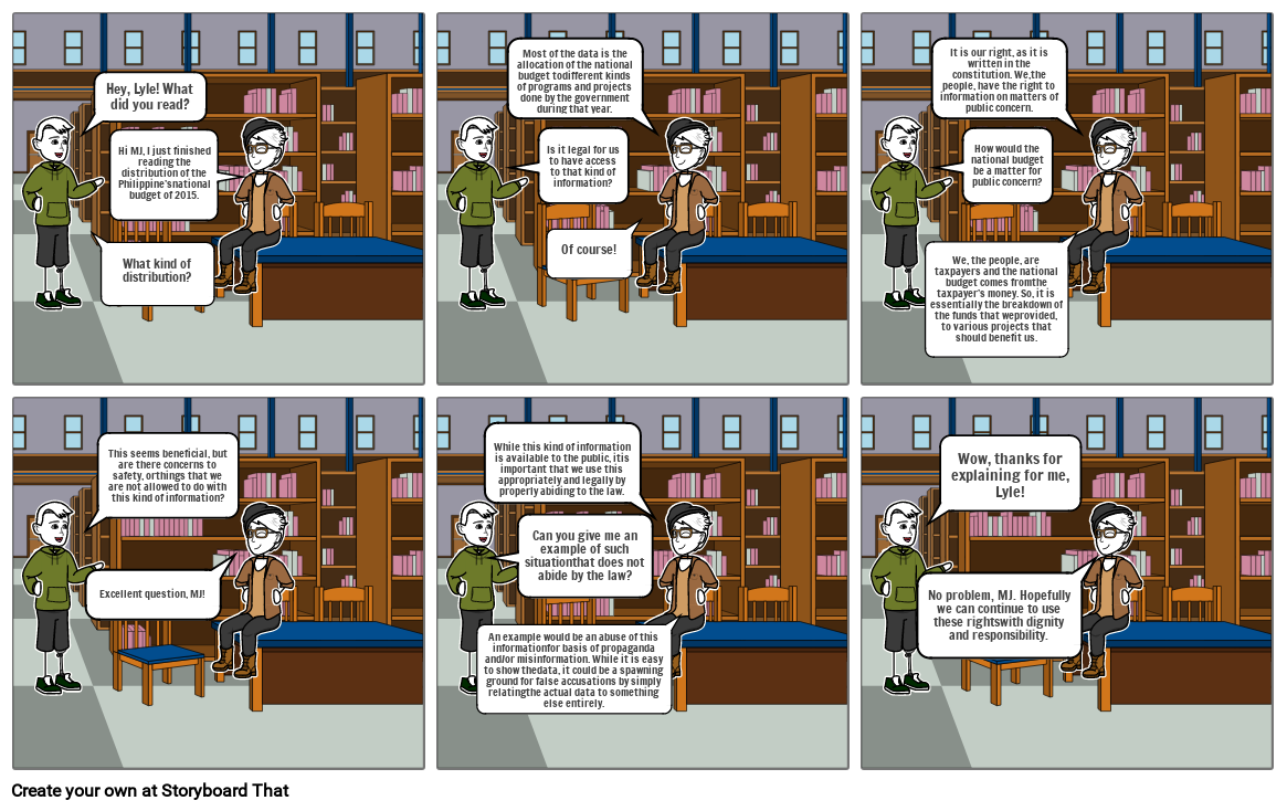 Bill Of Rights Comic Strips (Abalos) Storyboard