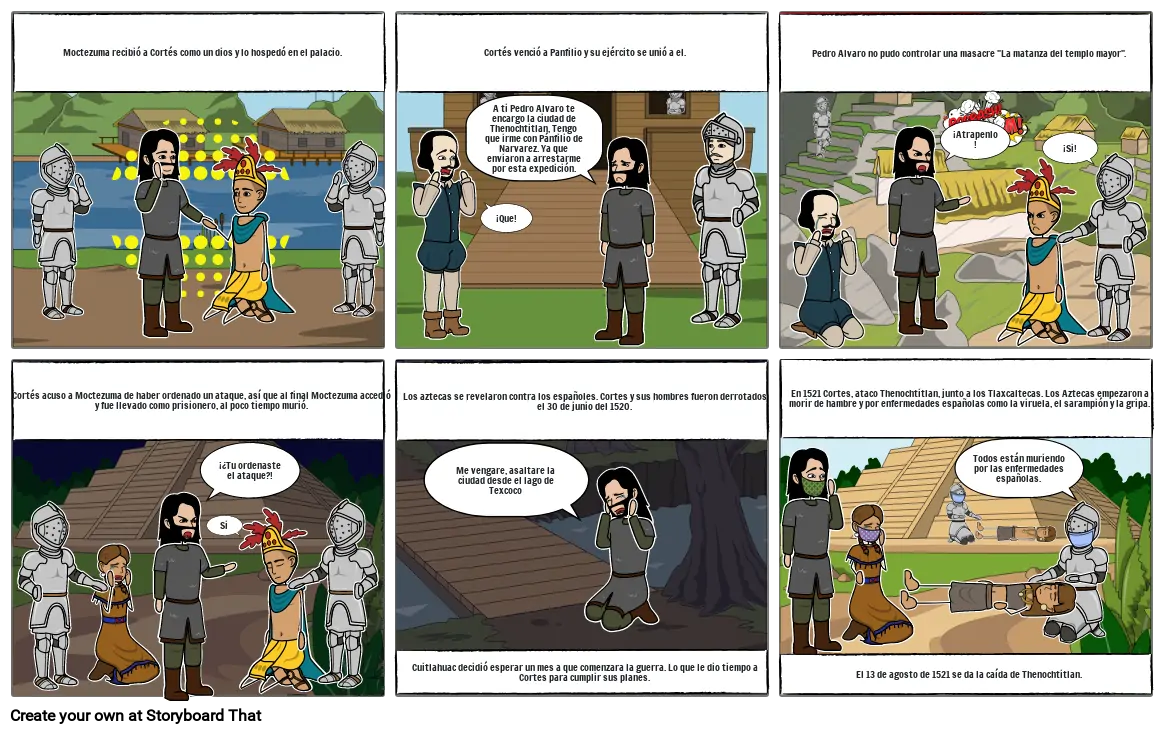 La caída de tenochtitlan Storyboard por 8d079753 La caída de tenochtitlan Storyboard por 8d079753