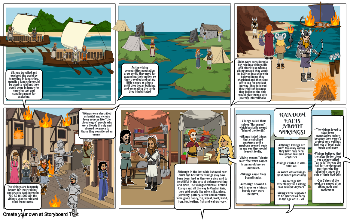 viking history project Storyboard by 8d658a28