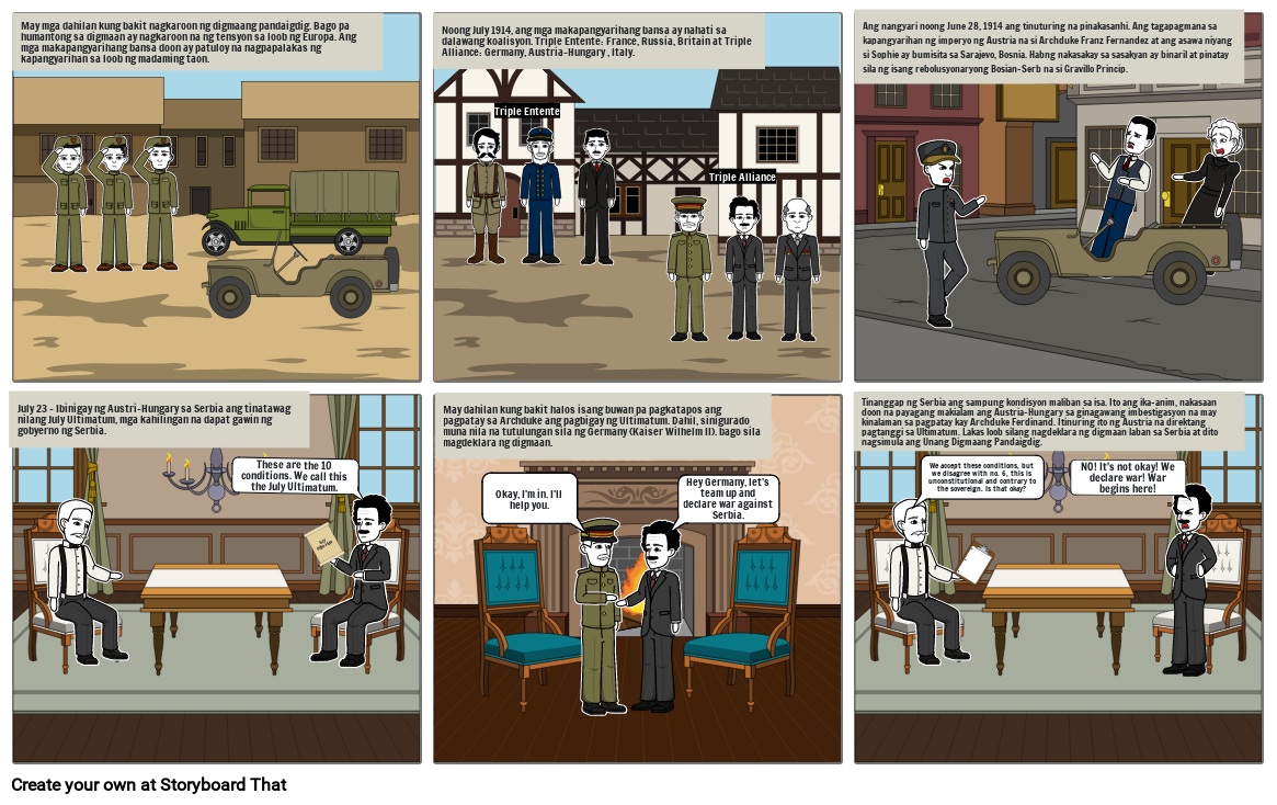 world war 1 Storyboard par 8d8a5408