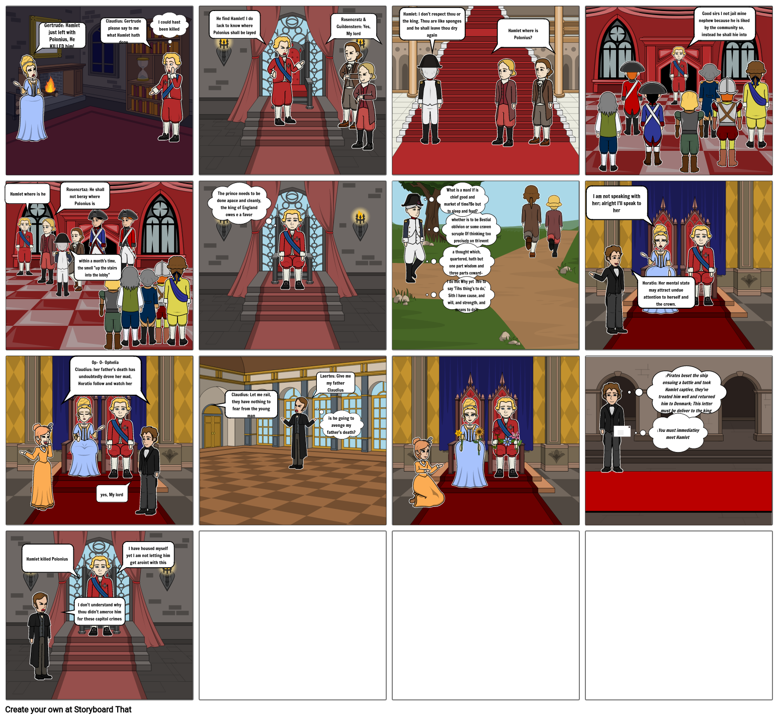 Hamlet Act 4 Storyboard Door 8e8535e8