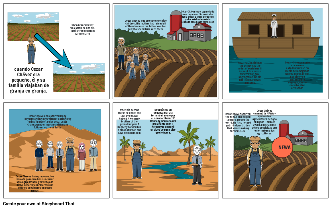 A picture book of cezar chavez Storyboard por 8e8682e1