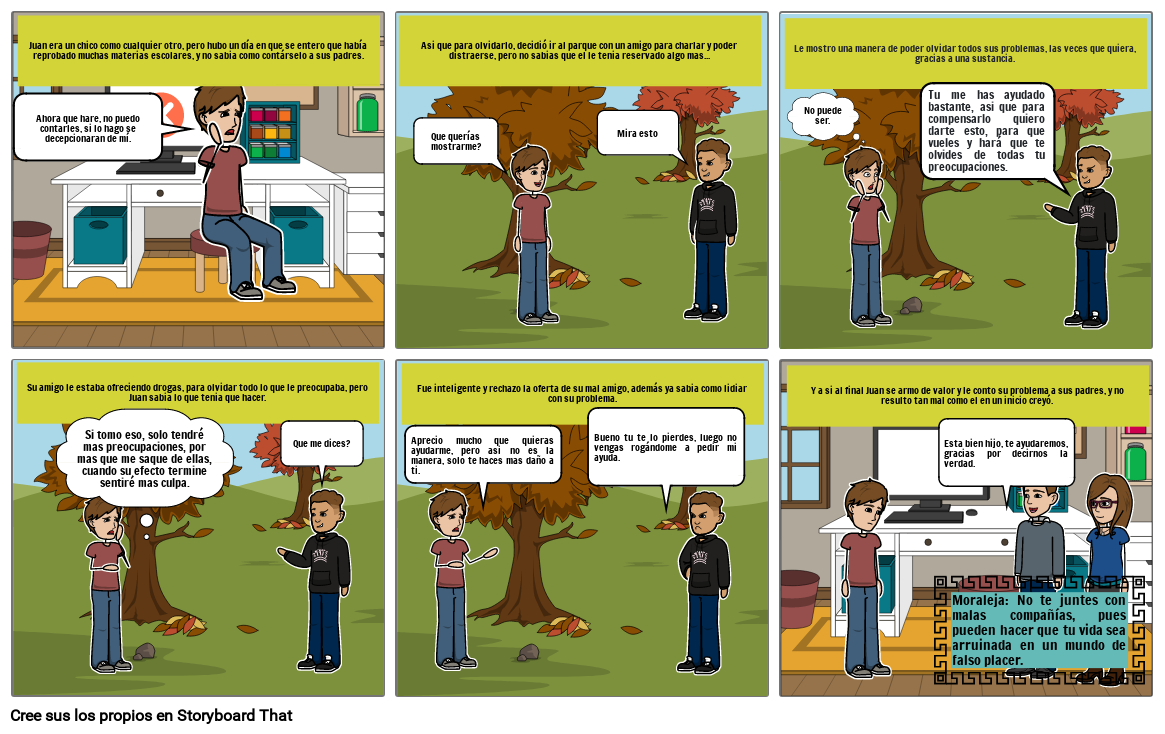 Reflexión acera de las drogas Storyboard by 8f660d24