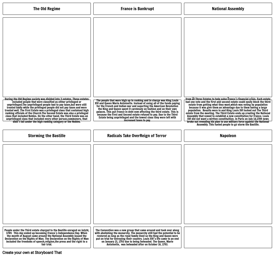 French Revolution Storyboard por 8f9e4b17