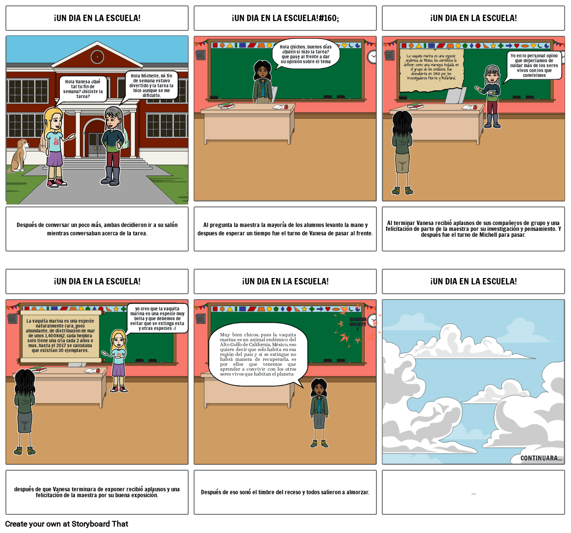 ¡UN DIA EN LA ESCUELA! Storyboard by 9103d5f0