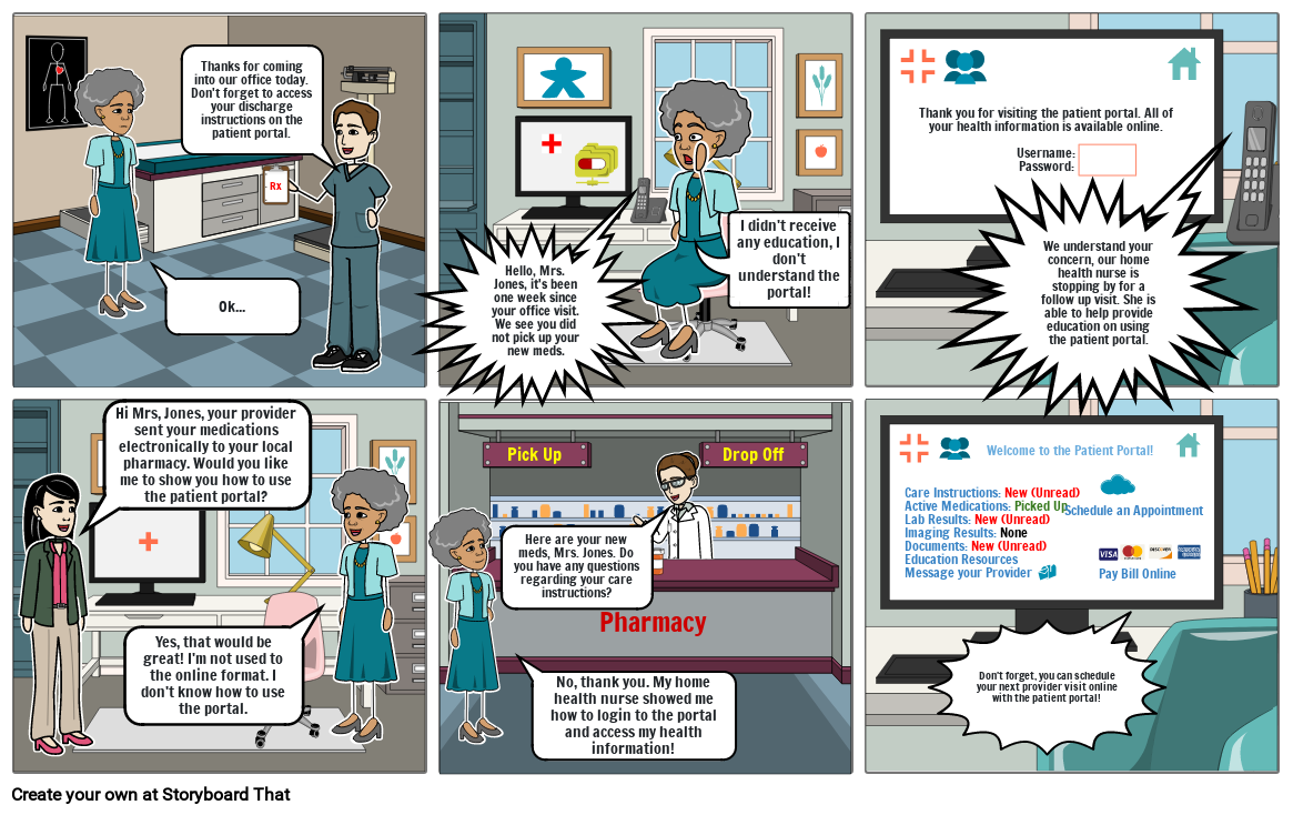 Patient Portal Storyboard by 92fdb4c0