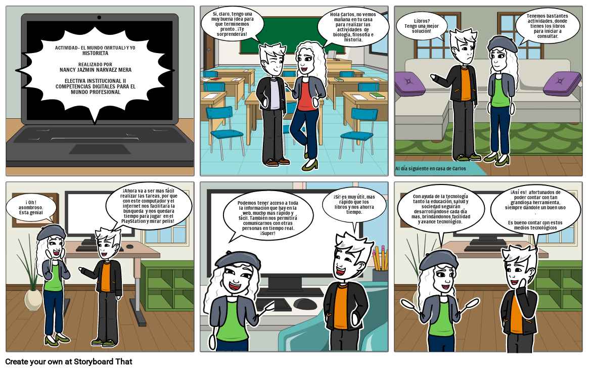 Actividad 1 - El mundo (virtual) y yo Storyboard