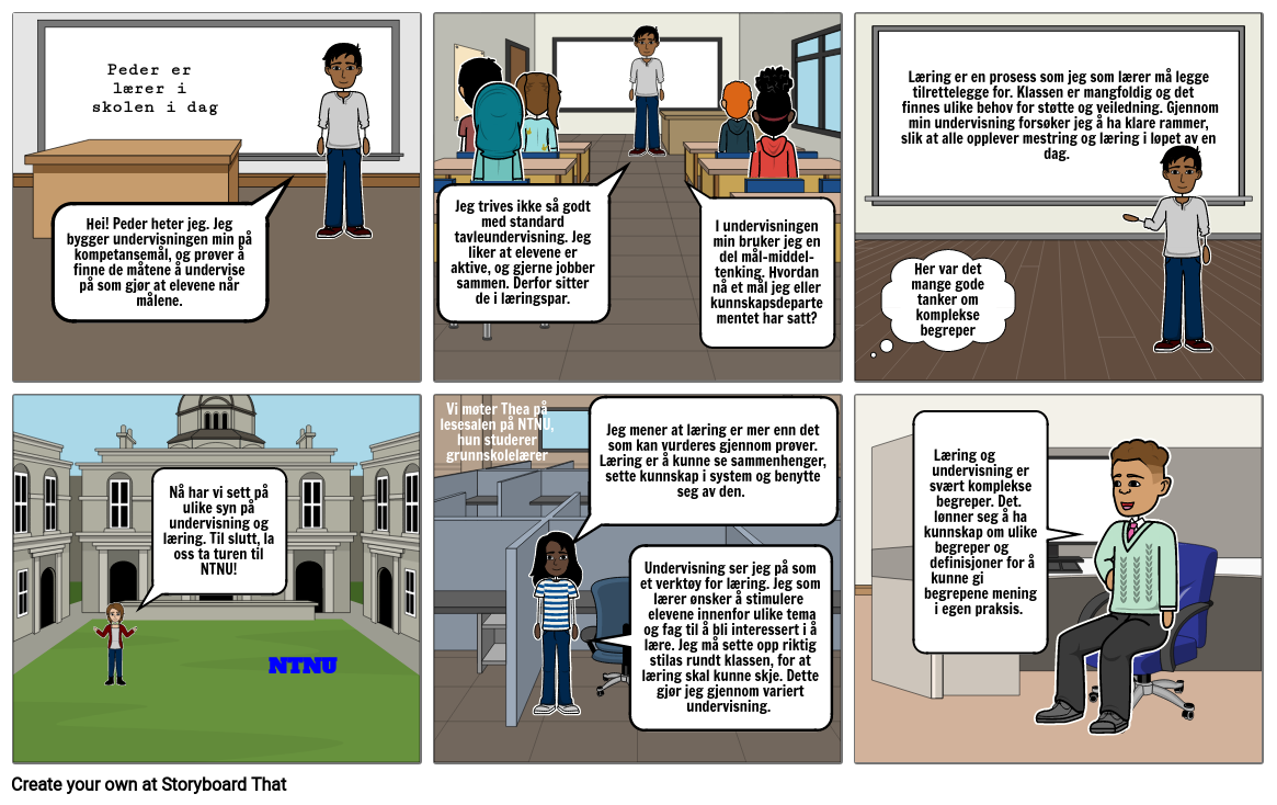 Læring og undervisning Storyboard por 931dec2f