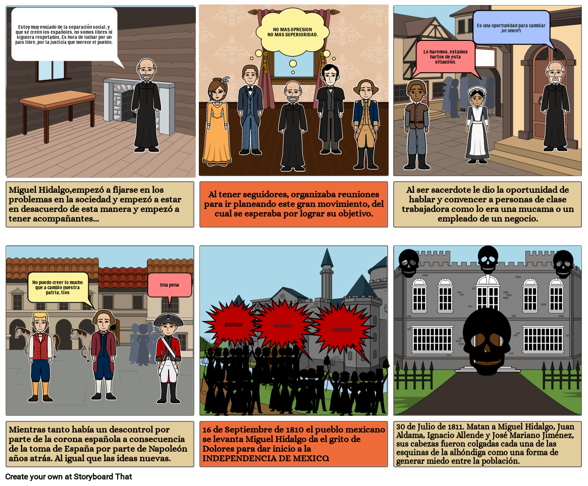 MIGUEL HIDALGO Storyboard por 9390b263